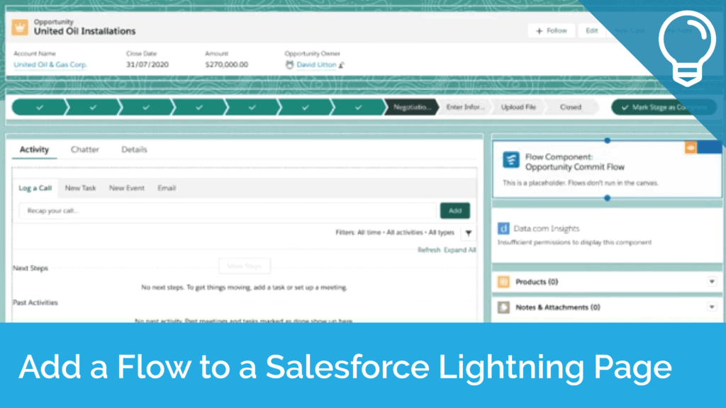 Add a Flow to a Salesforce Lightning Page | Ad Victoriam Solutions