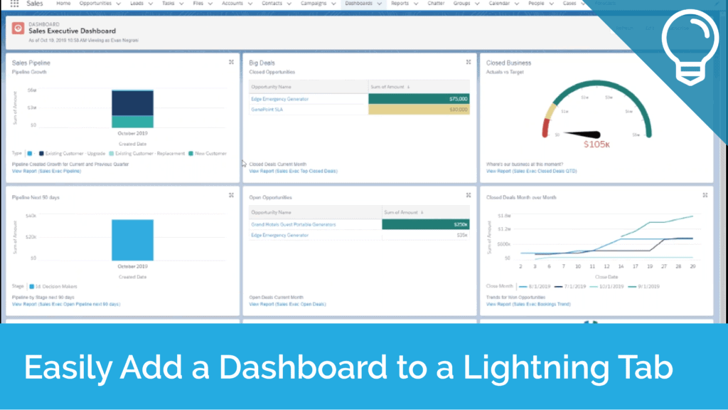 Easily Add a Dashboard to Lightning Tab | Ad Victoriam Solutions